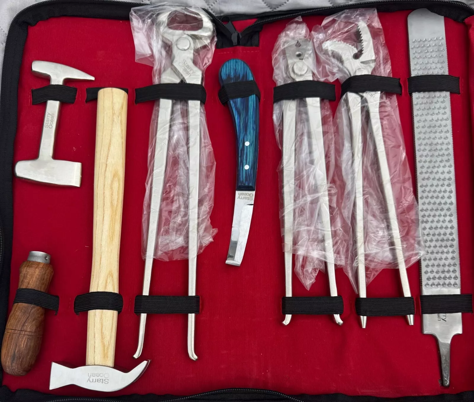 Heavy Duty Professional Farrier Tool Kit for Horse Hoof Care, Clincher ...
