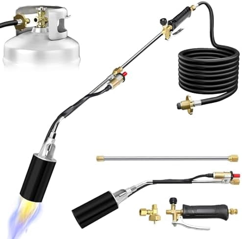 Heavy Duty Propane Weed Torch with Self-Ignition, 1,800,000 BTU High ...