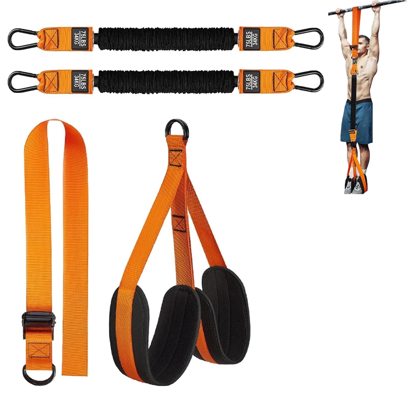 Heavy-Duty Pull-Up Assistance Band Adjustable Resistance Bands with ...