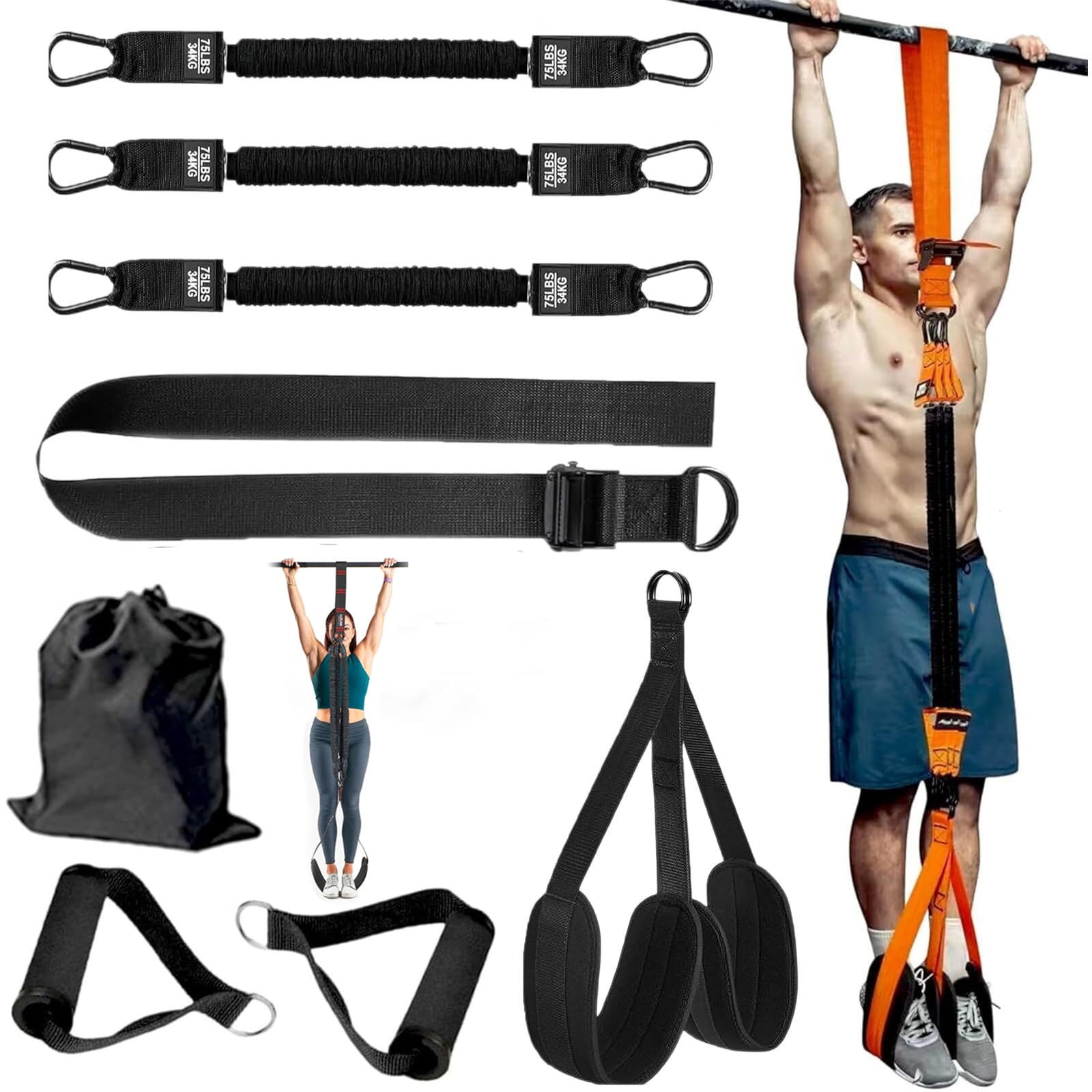 Heavy-Duty Pull Up Workout Band, 2025 New Pull Up Assistance Bands ...