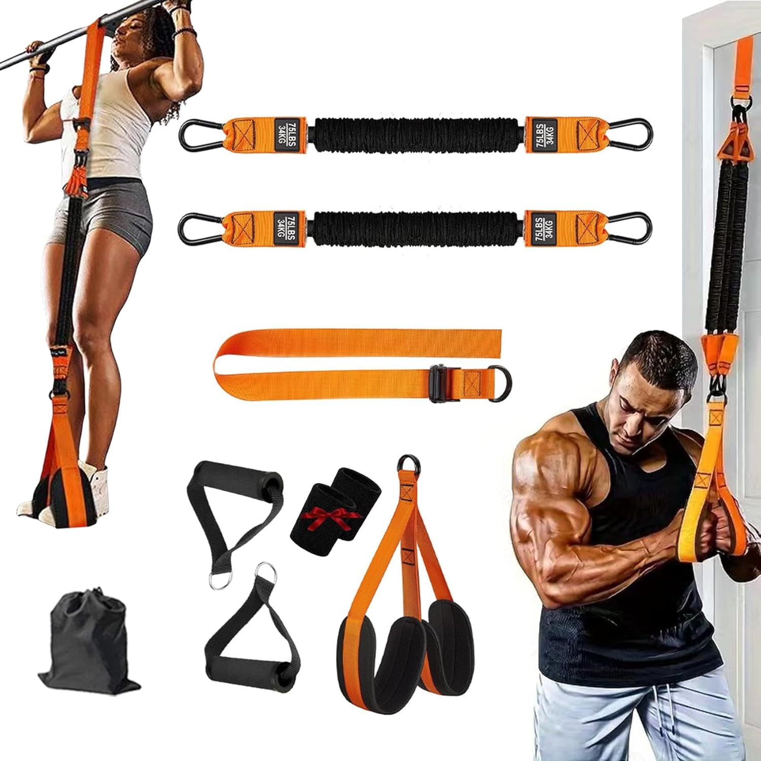 Heavy-Duty Pull Up Workout Band,150-300lbs Adjustable Pull Up ...
