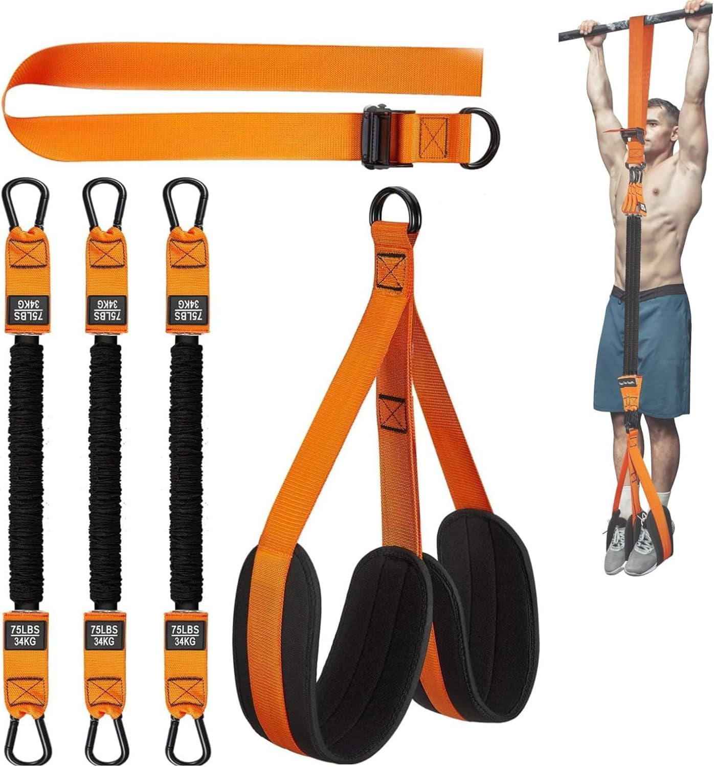Heavy Duty Pull up Workout Band, Adjustable Pull Up Assistance Band ...