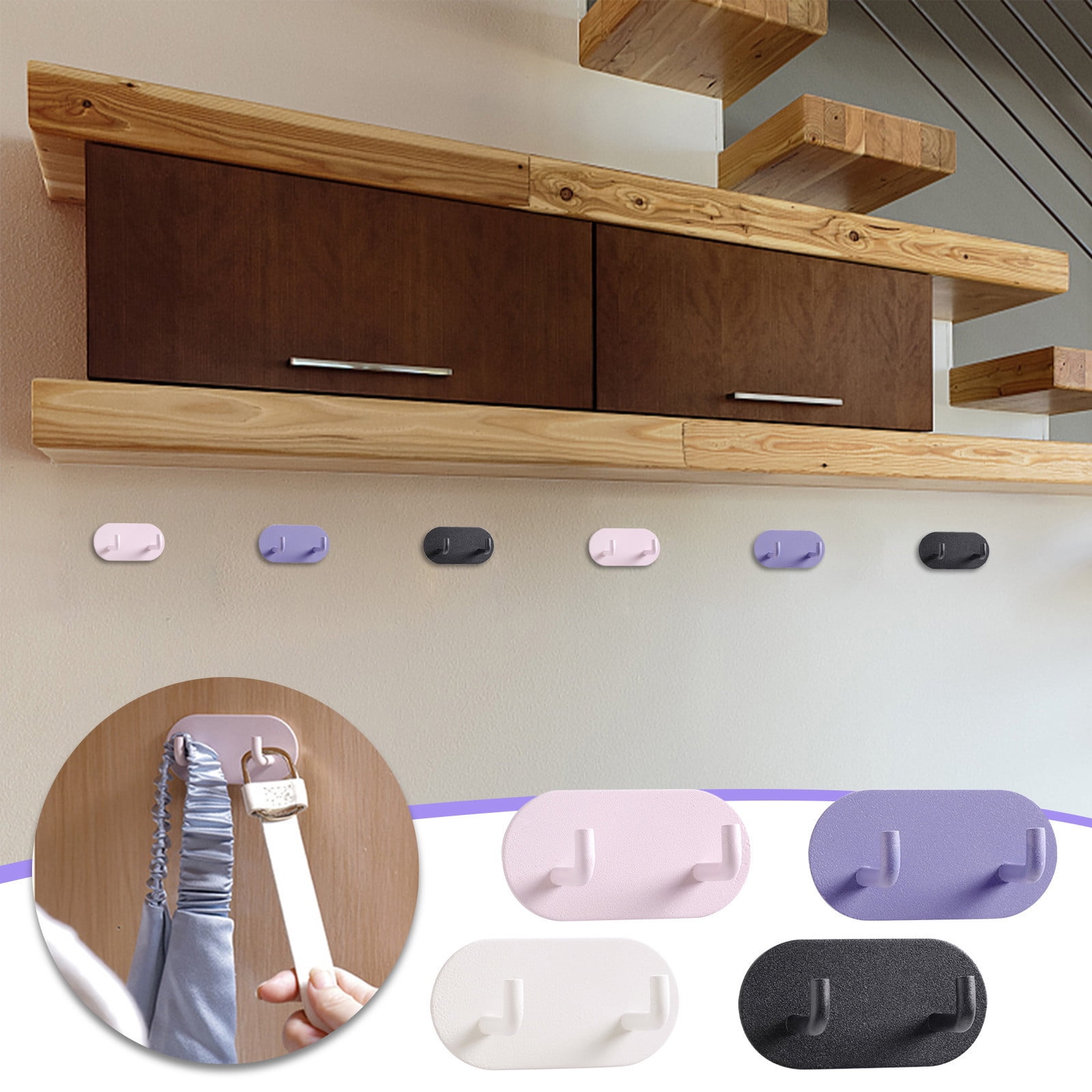 Heavy Duty Punch Hook - 10-Pack Rustproof Stainless Steel Adhesive ...