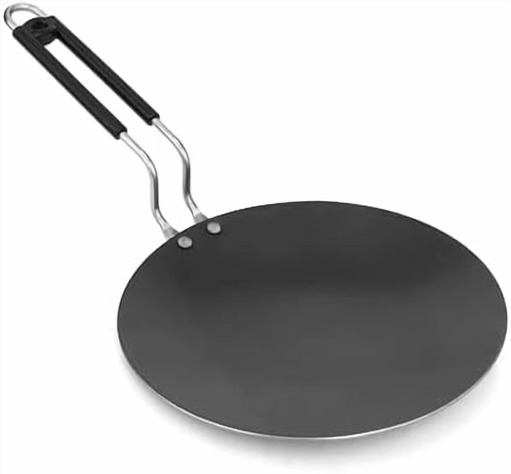 Heavy-Duty Pure Iron Flat Roti Tawa - 10-Inch | Pre-Seasoned Non-Stick ...