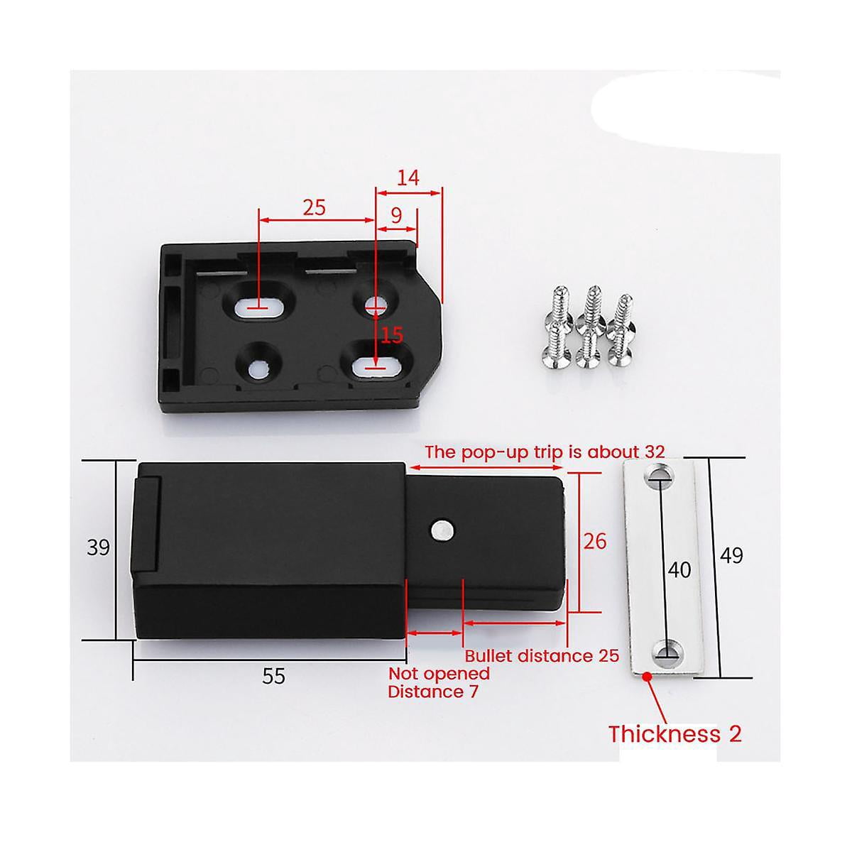 Heavy Duty Push To Open Cabinet Hardware 2pc Magnetic Push Lotch & Lock ...