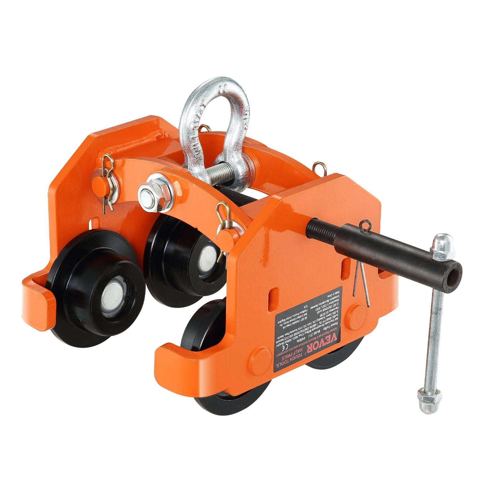 Heavy Duty Push Trolley for I-Beam, 2 Ton Capacity with Dual Wheels ...