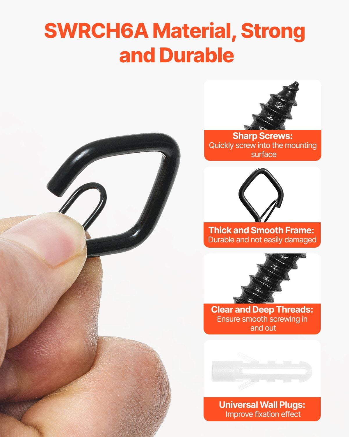 Heavy Duty Q-Hanger Hooks 20 Pack - Outdoor Screw Hooks for Christmas ...