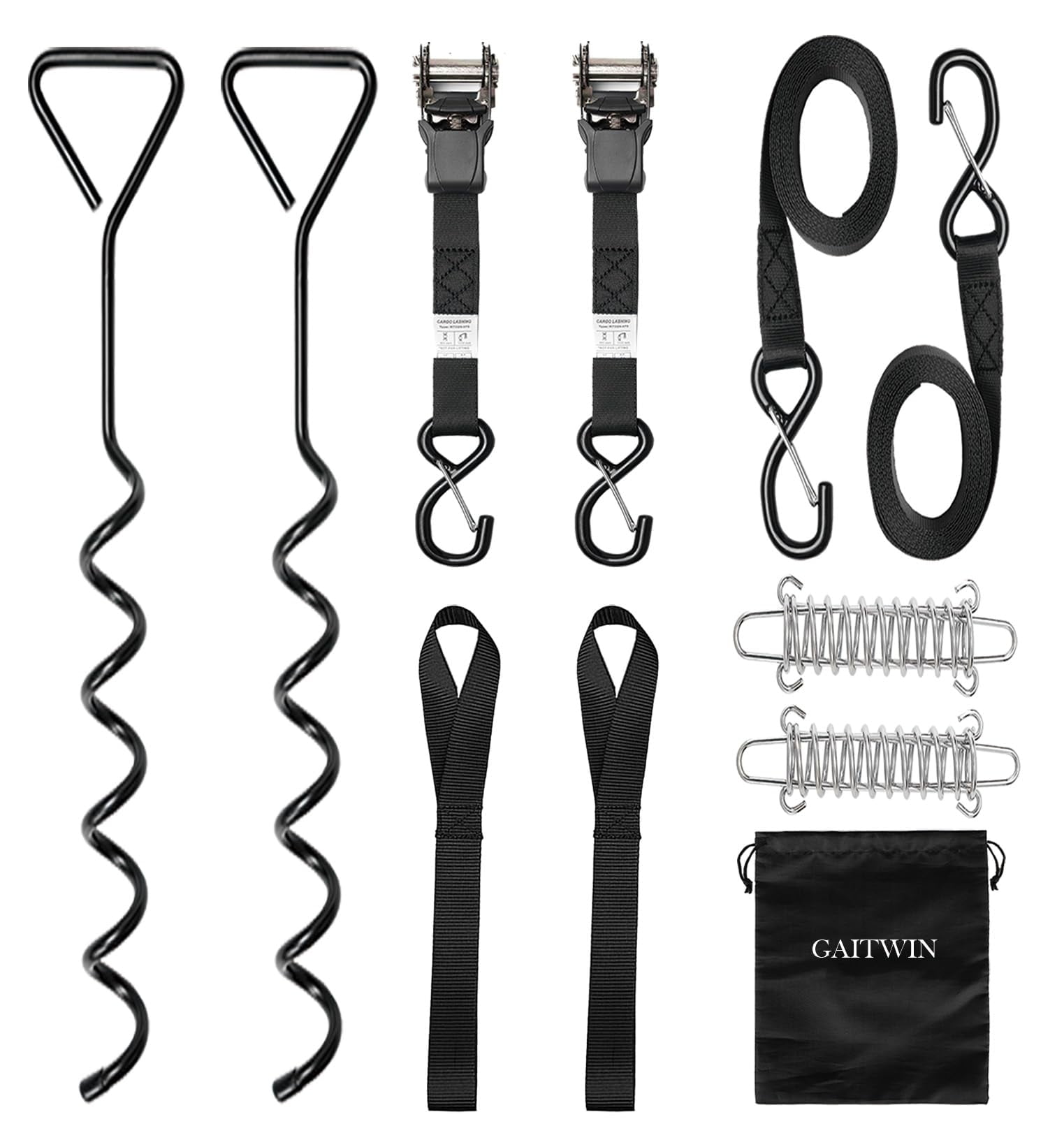 Heavy Duty RV Camper Awning Tie Down Kit,Included Ratchet Tie Down ...