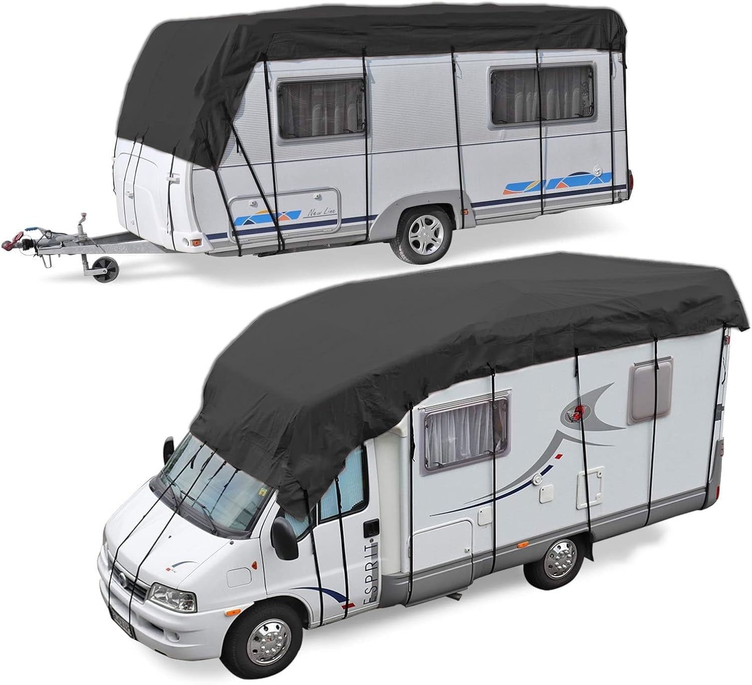 Heavy Duty RV Roof Cover Waterproof - Winterizing Skirt Protection for ...