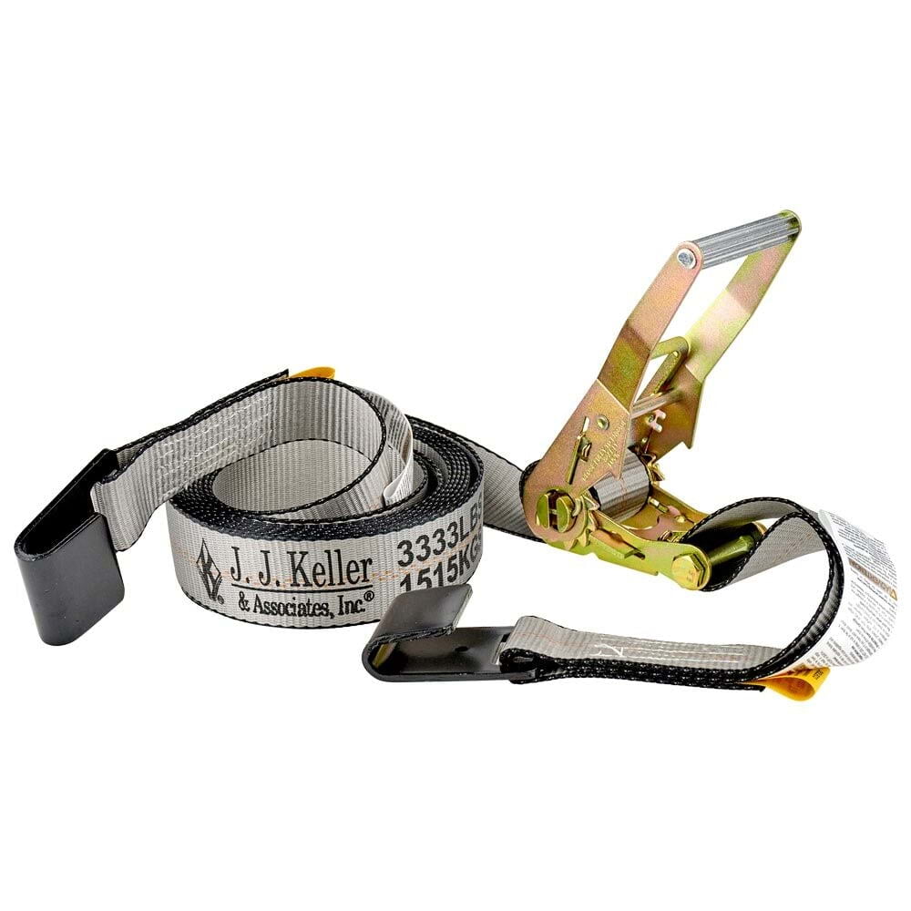 Heavy Duty Rachet Strap, Flat Hook, 2” x 18’, 3,333lbs Safe Working ...