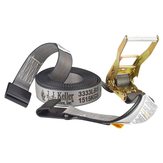 Heavy Duty Rachet Strap, Flat Hook, 2” x 30’, 3,333lbs Safe Working ...