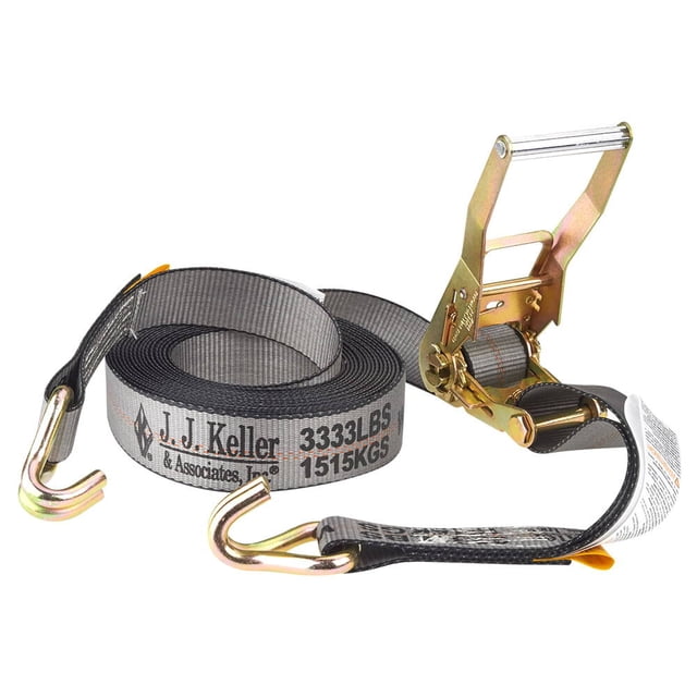 Heavy Duty Rachet Strap, J Hook, 2” x 30', 3,333lbs Safe Working Load ...