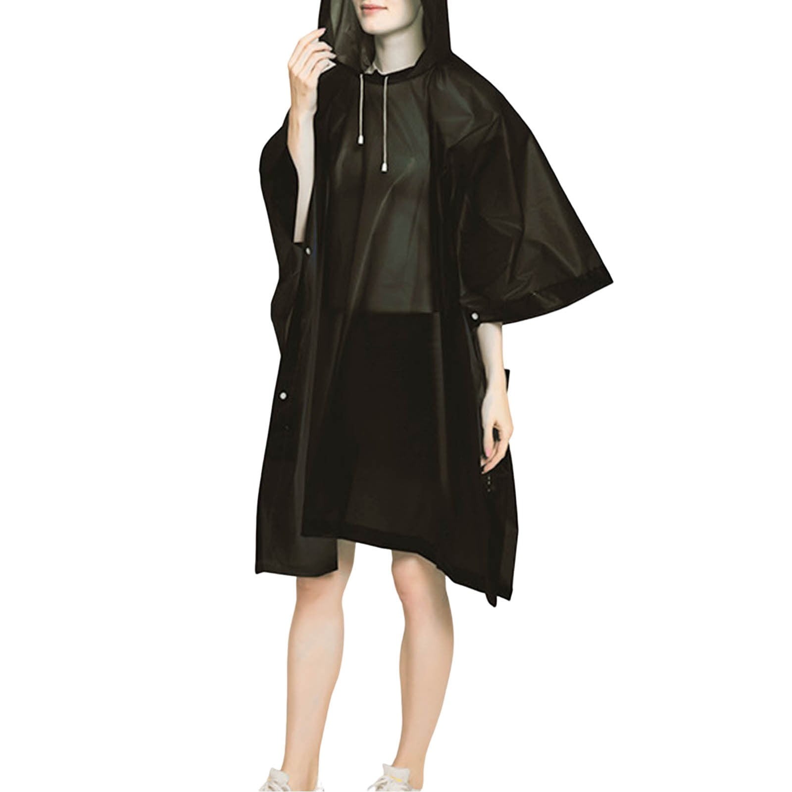 Heavy Duty Rain Ponchos for Adults Reusable Raincoats with Drawstring ...
