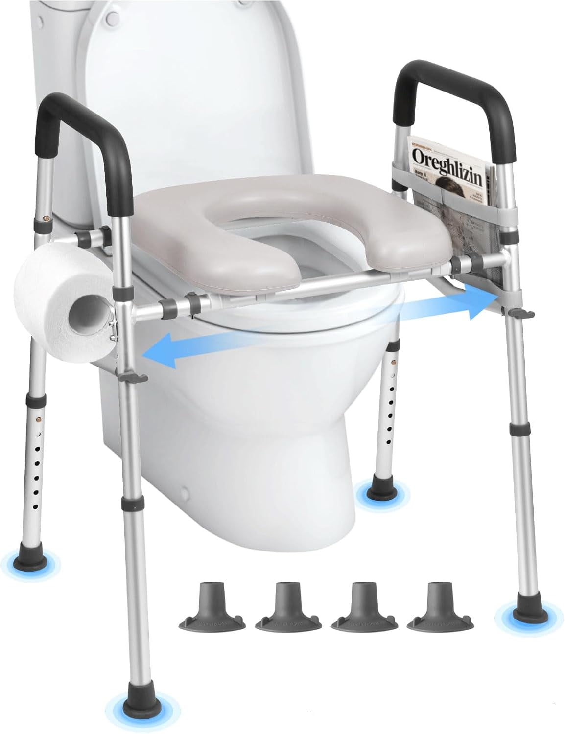 Heavy Duty Raised Toilet Seat 500lbs,Toilet Seat Risers for Seniors ...