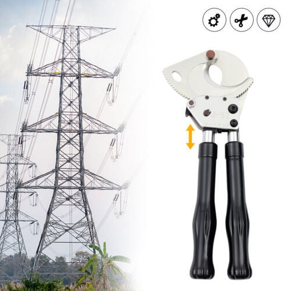 Heavy Duty Ratchet Cable Cutter Cut Up to φ5cm Ratcheting Wire Cutting ...