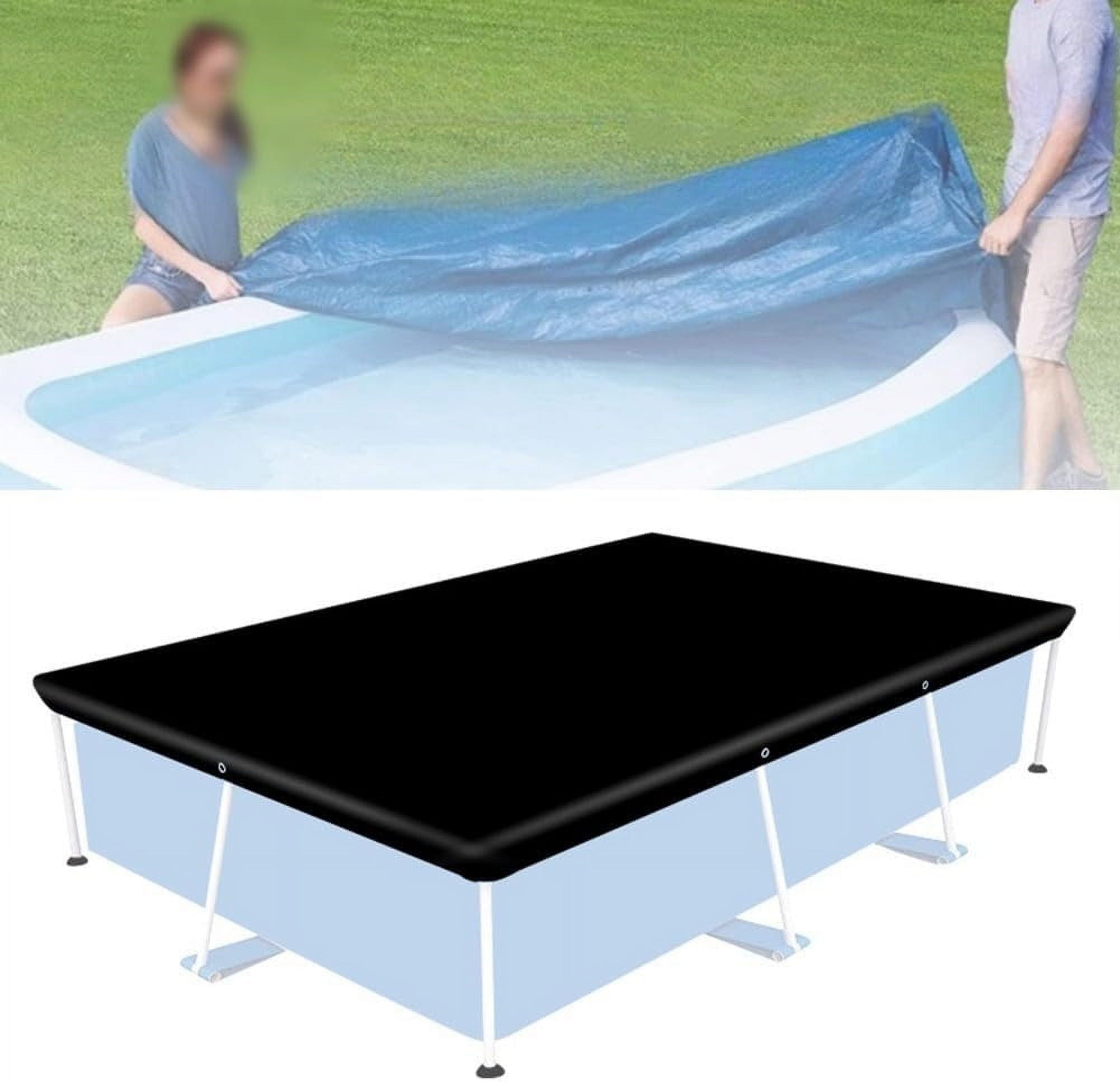 Heavy-Duty Rectangular Pool Cover - 210D Waterproof Fabric, UV & Dirt ...