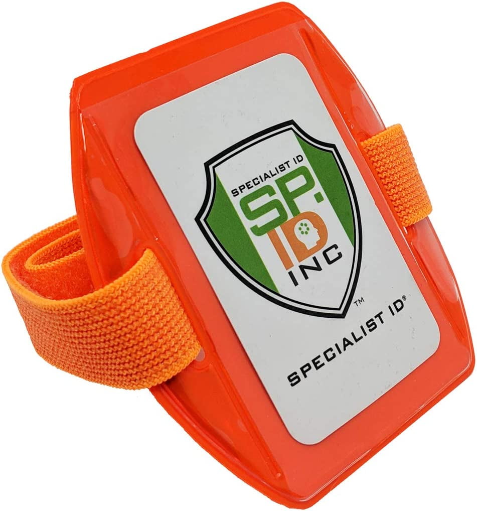 Heavy Duty Reflective Armband ID Badge Holder- Hi Visibility - Bright ...