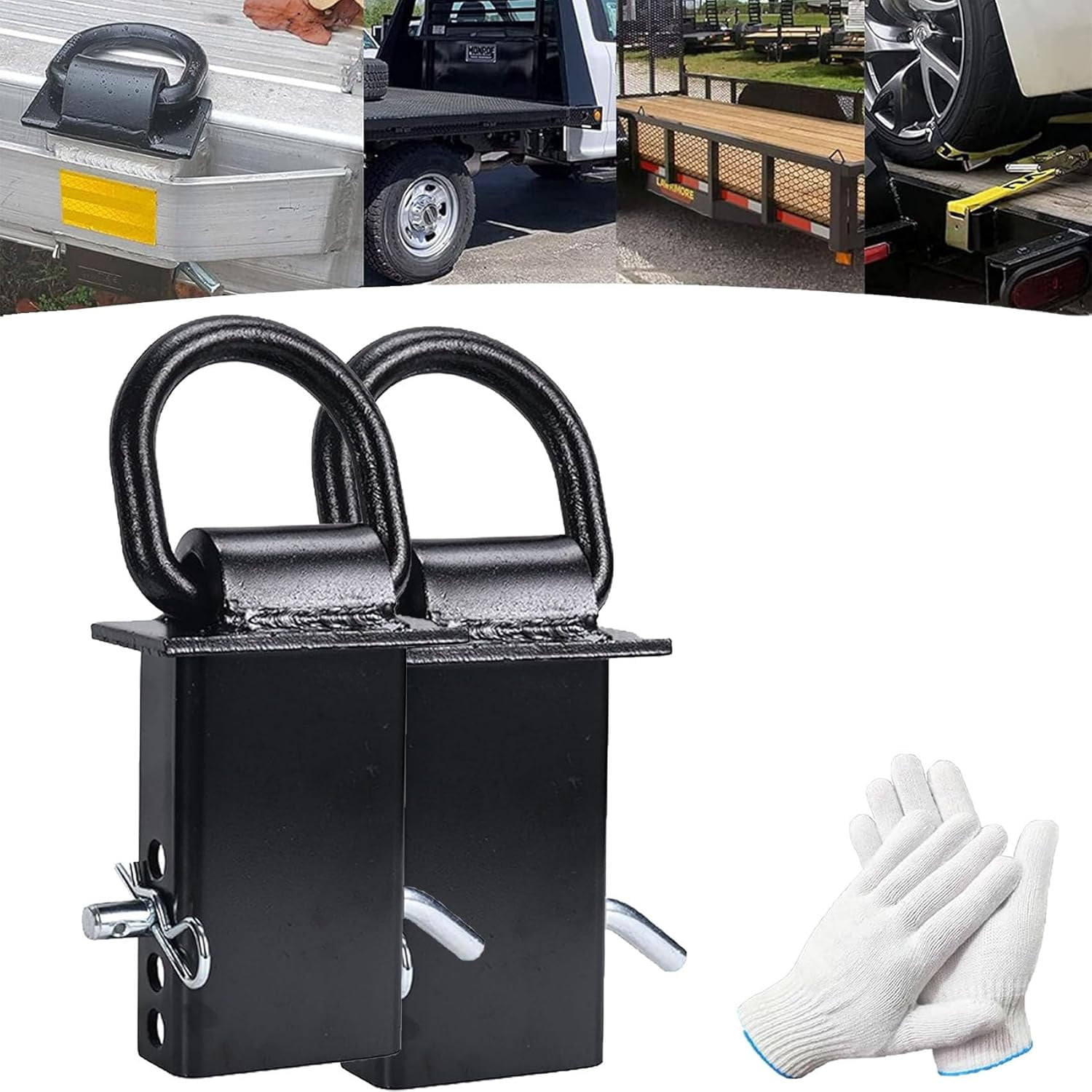 Heavy-Duty Removable D-Ring Tie Down for Utility Trailers, Adjustable ...