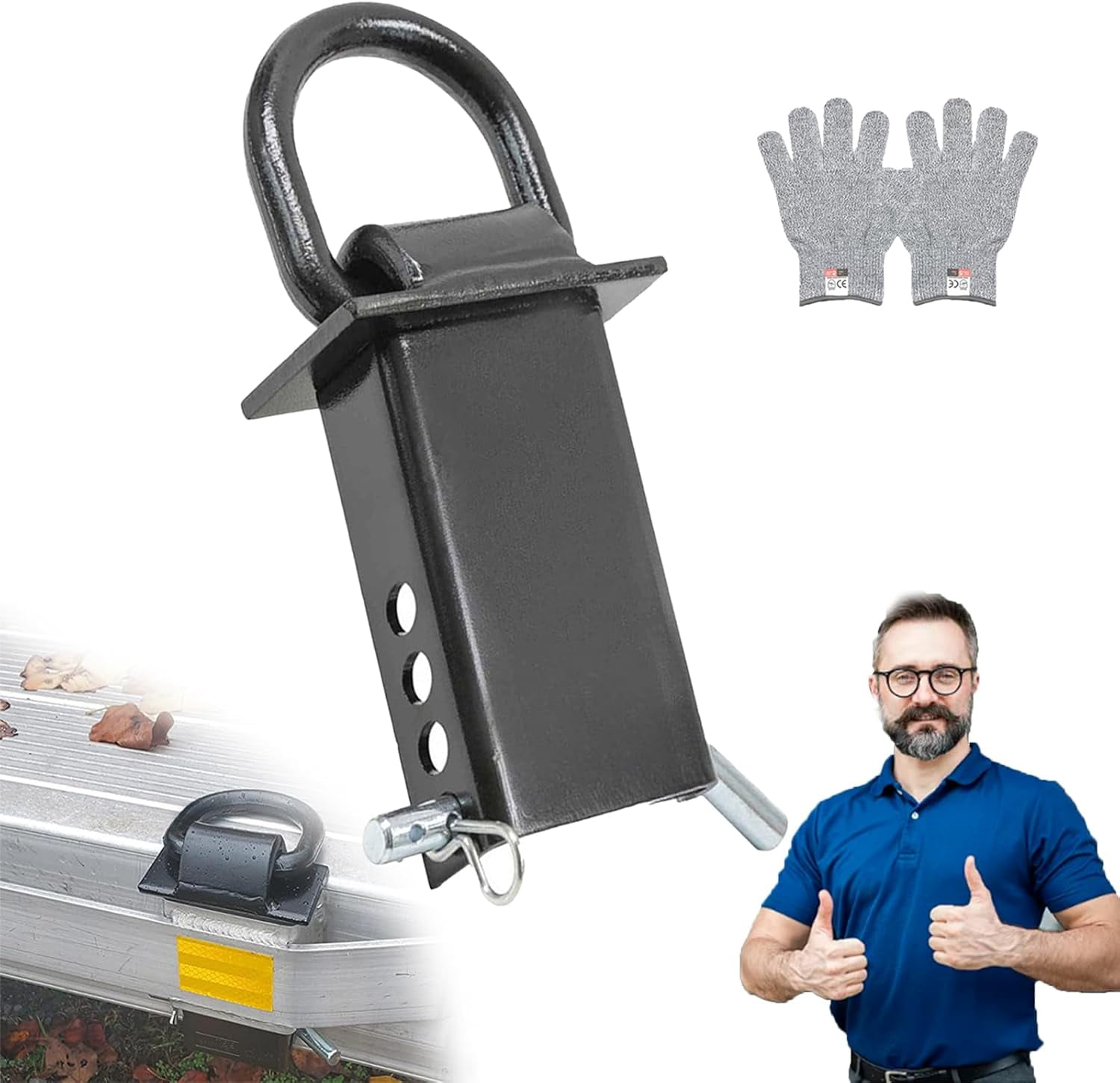 Heavy-Duty Removable D-Ring Tie Down for Utility Trailers, Upgraded ...