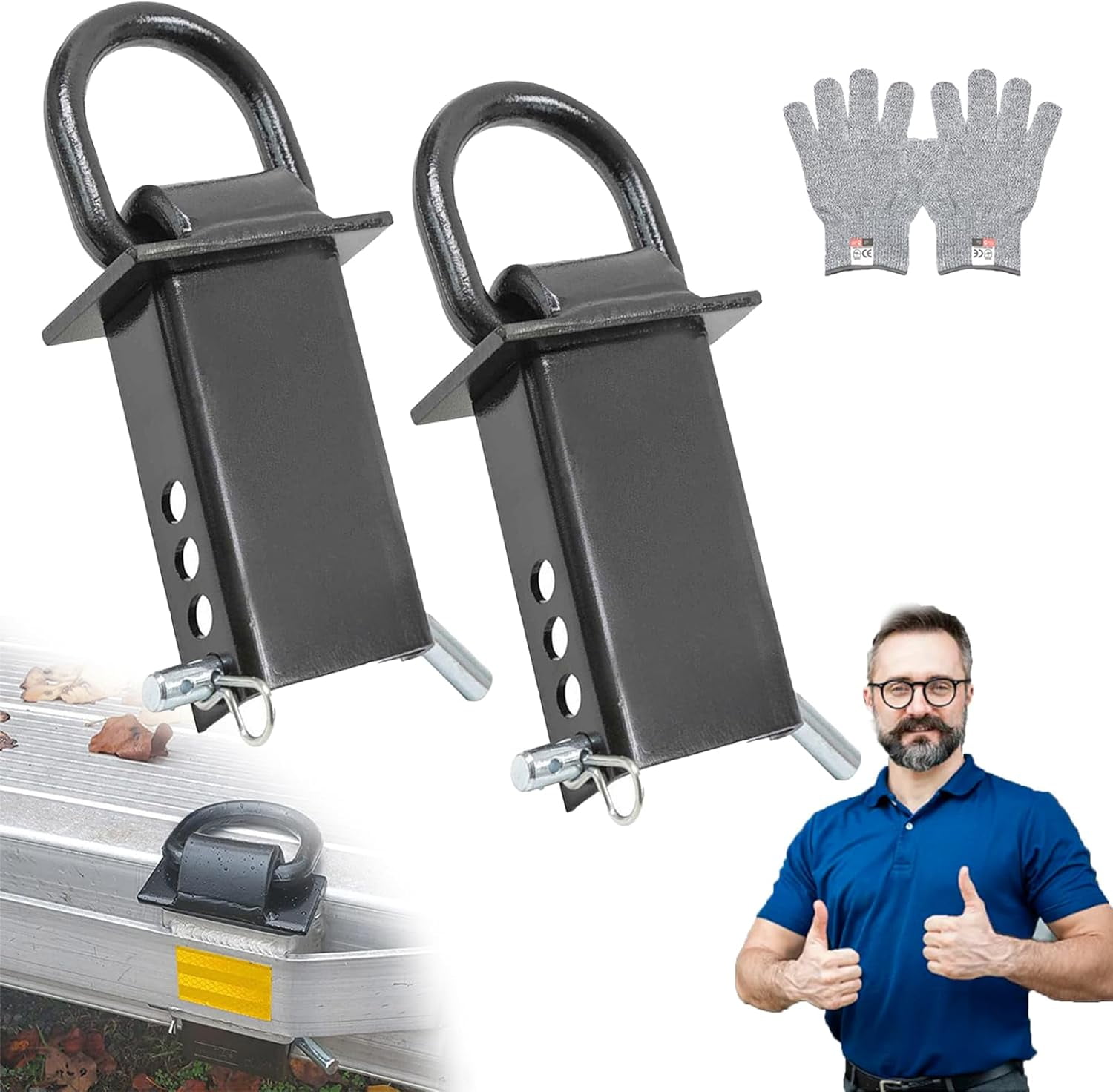 Heavy-Duty Removable D-Ring Tie Down for Utility Trailers, Upgraded ...