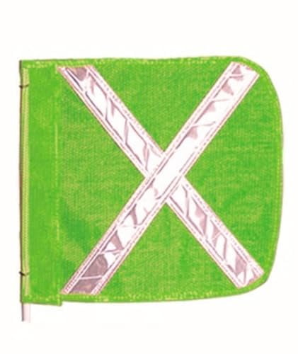 Heavy Duty Replacement 12" Green with White X Warning Whip Safety Flag ...