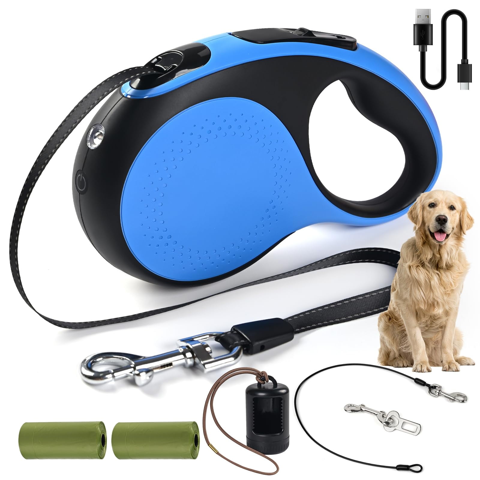 Heavy Duty Retractable Dog Leash for Large Dogs, 16ft Dog Leash with ...