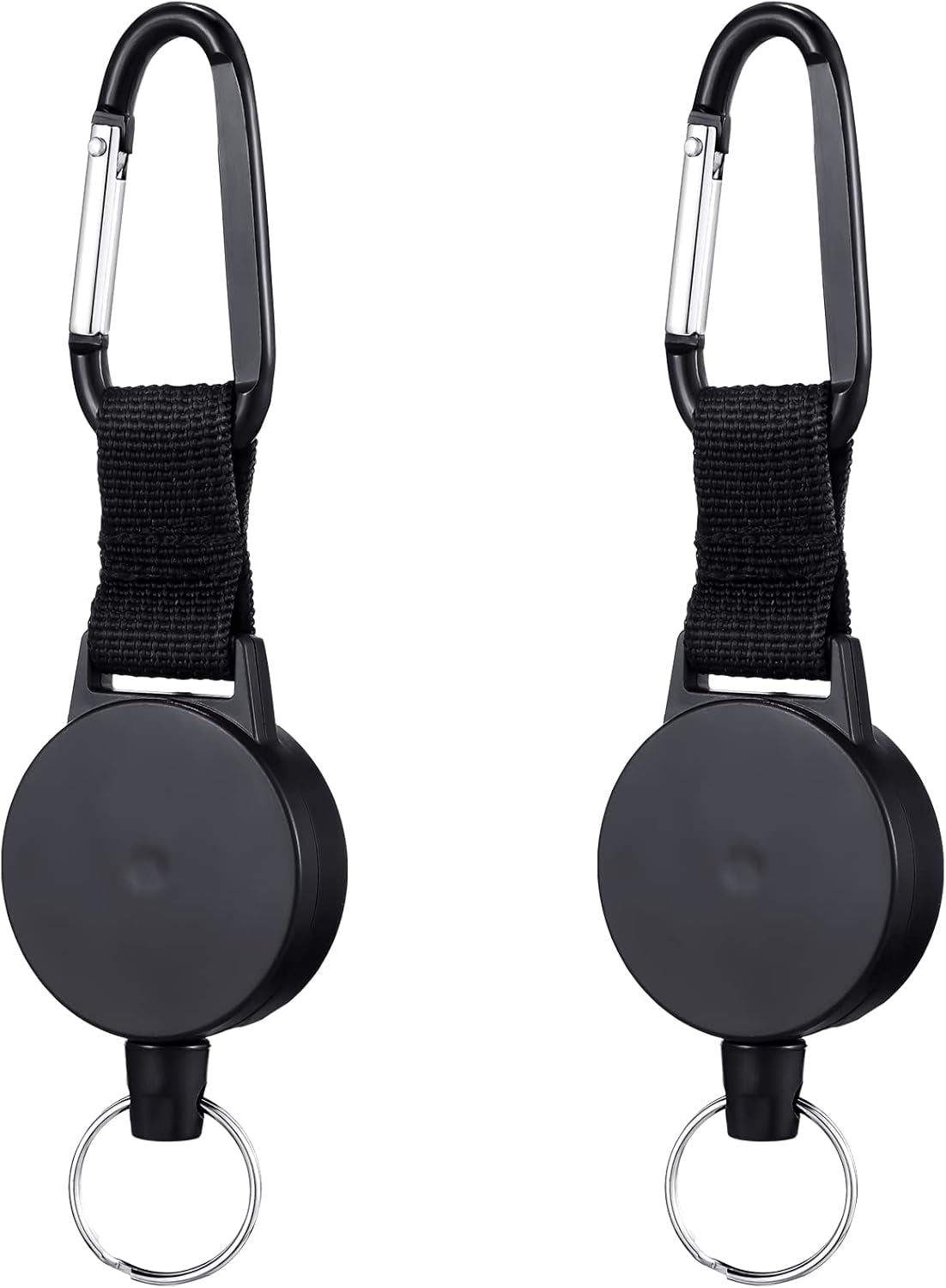 Heavy-Duty Retractable Key Chain with 25 Inch Stainless Cable, 2 Pack ...