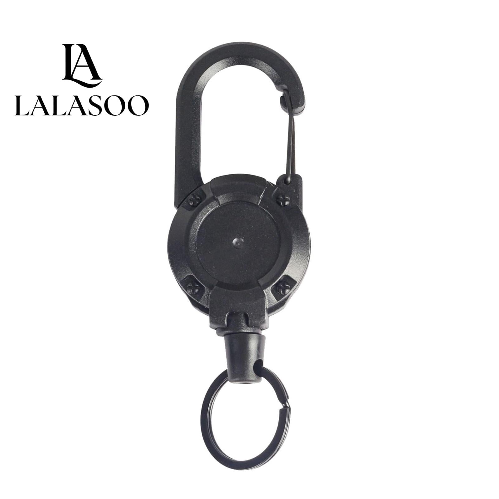 Heavy Duty Retractable Keychain, Carabiner Badge Reel with Steel Wire ...