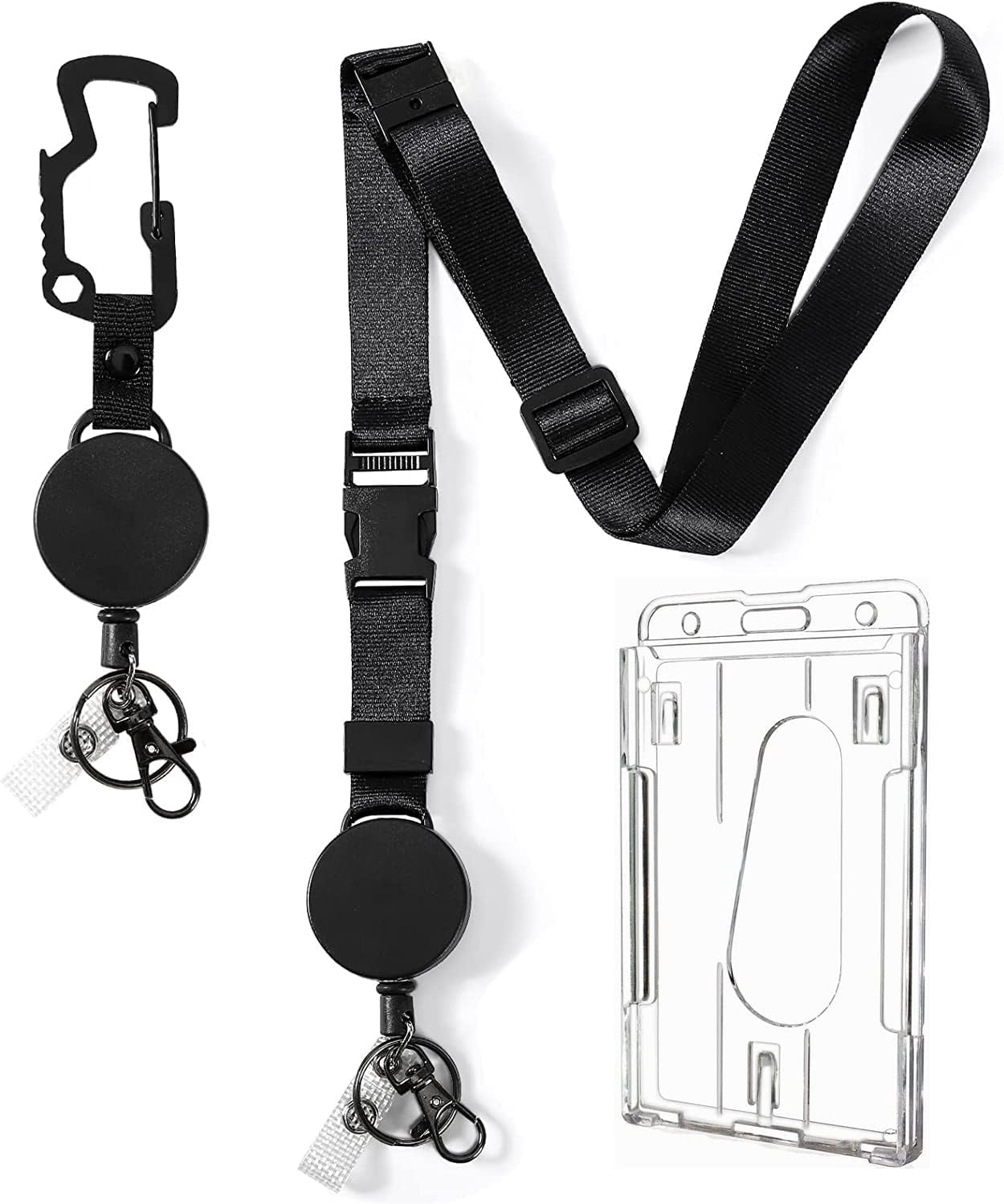Heavy Duty Retractable Lanyard - Breakaway Lanyards for ID Badges Keys ...
