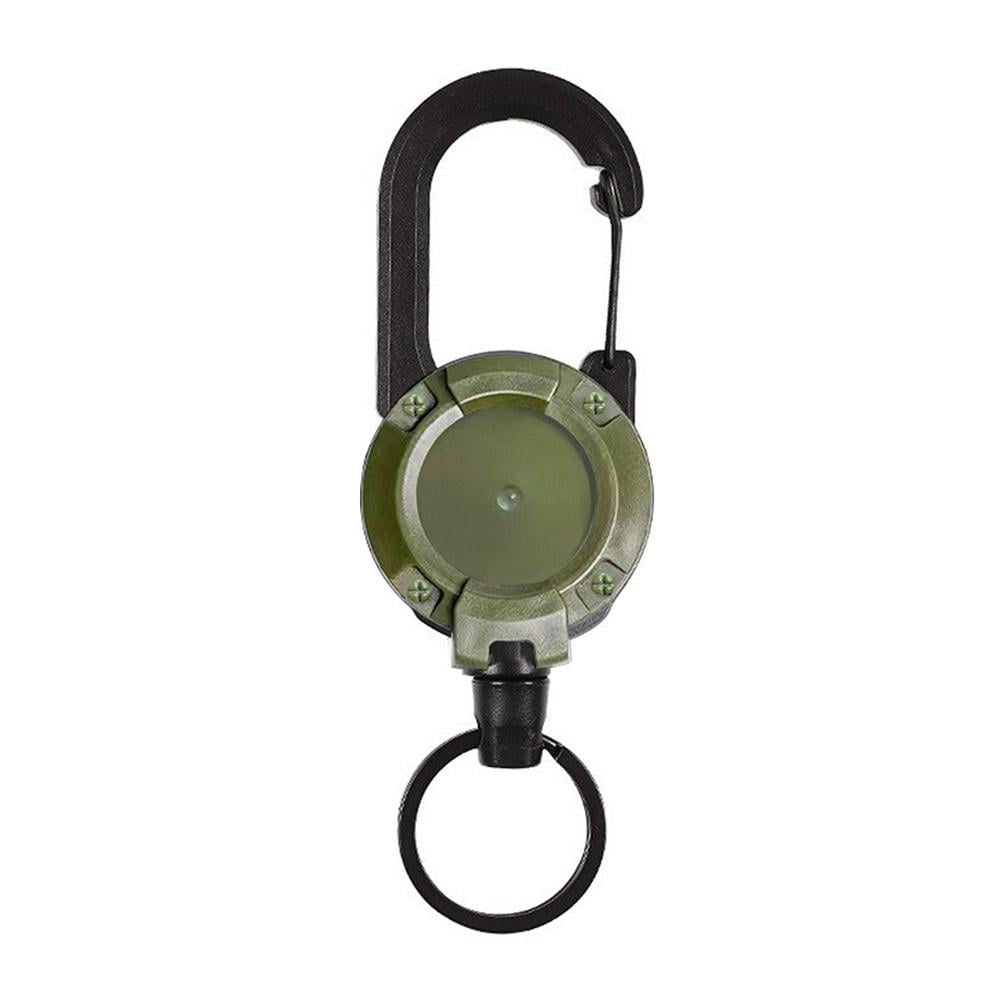 Heavy Duty Retractable Pull Badges ID Rl Carabiner Cable Key Chain Q6L0 ...
