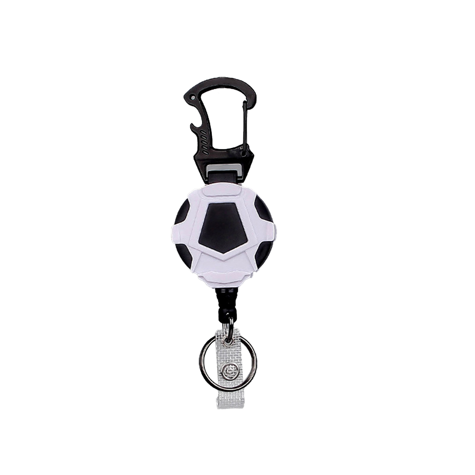 Heavy Duty Retractable Pull Badges Steel Wire Rope Buckles Key Holder ...