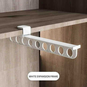 WNFJR Space-Saving Wardrobe Organizer, Pull-out Pants Rack with Rails ...