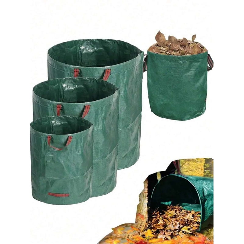 Heavy-Duty Reusable Garden Waste Bags – Collapsible Leaf & Yard Debris ...
