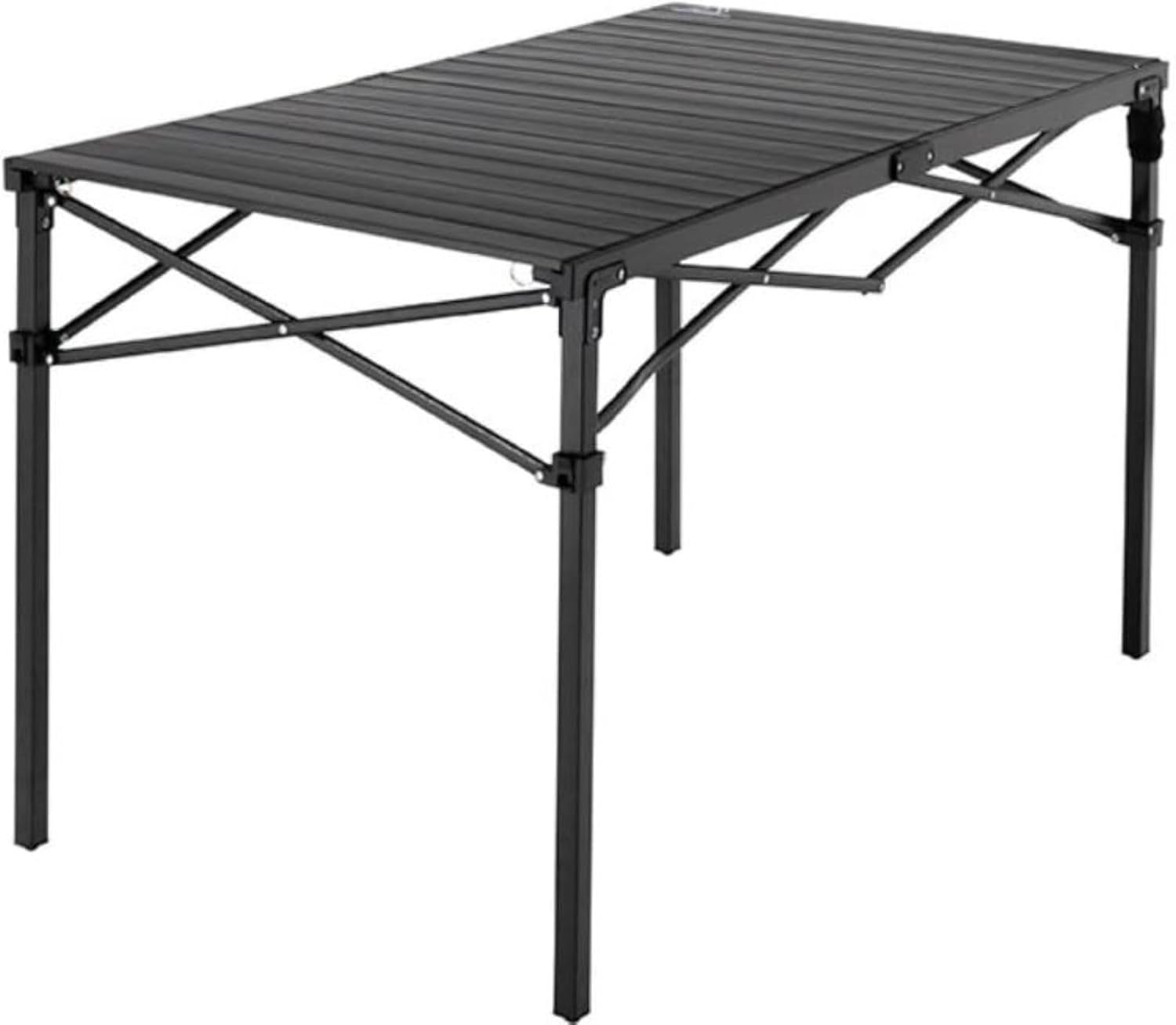Heavy-Duty Roll-Top Table for Camping - Portable Aluminum-Top Folding ...