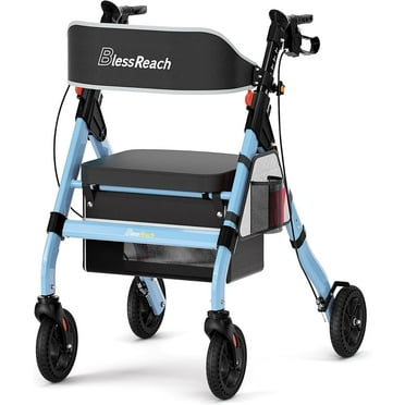 Zler Extra Wide Upright Walker - Stand Up Rollator, Supports Up to 500 ...