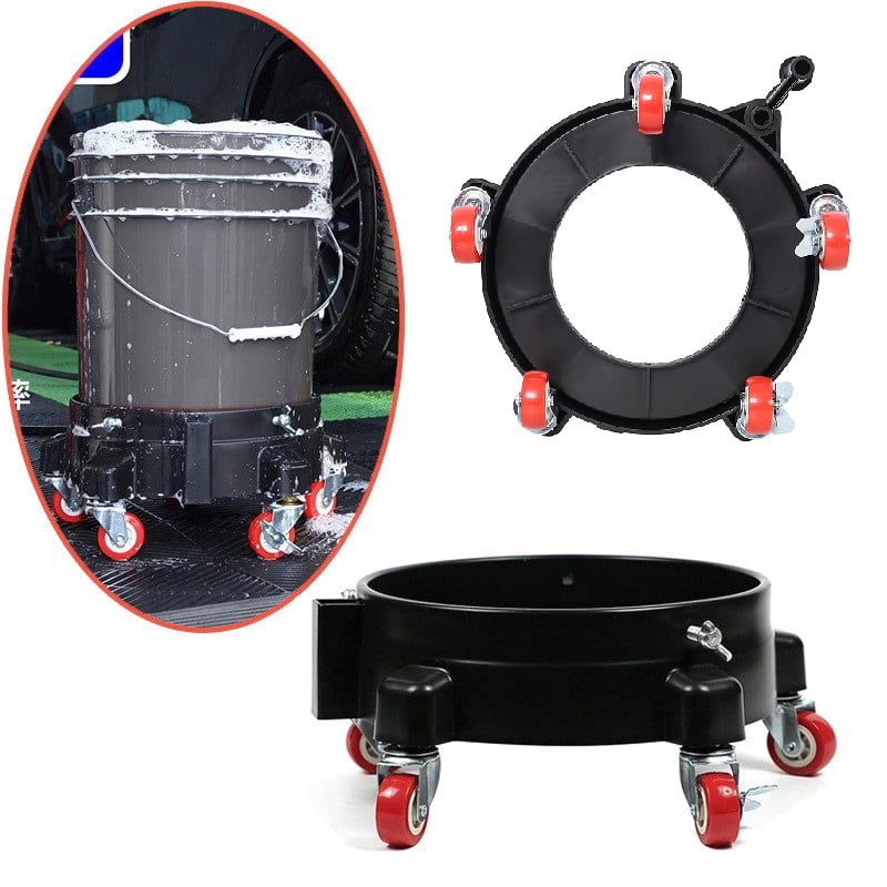 Heavy-Duty Rolling Bucket Dolly with 5 Swivel Casters – Removable 5 ...
