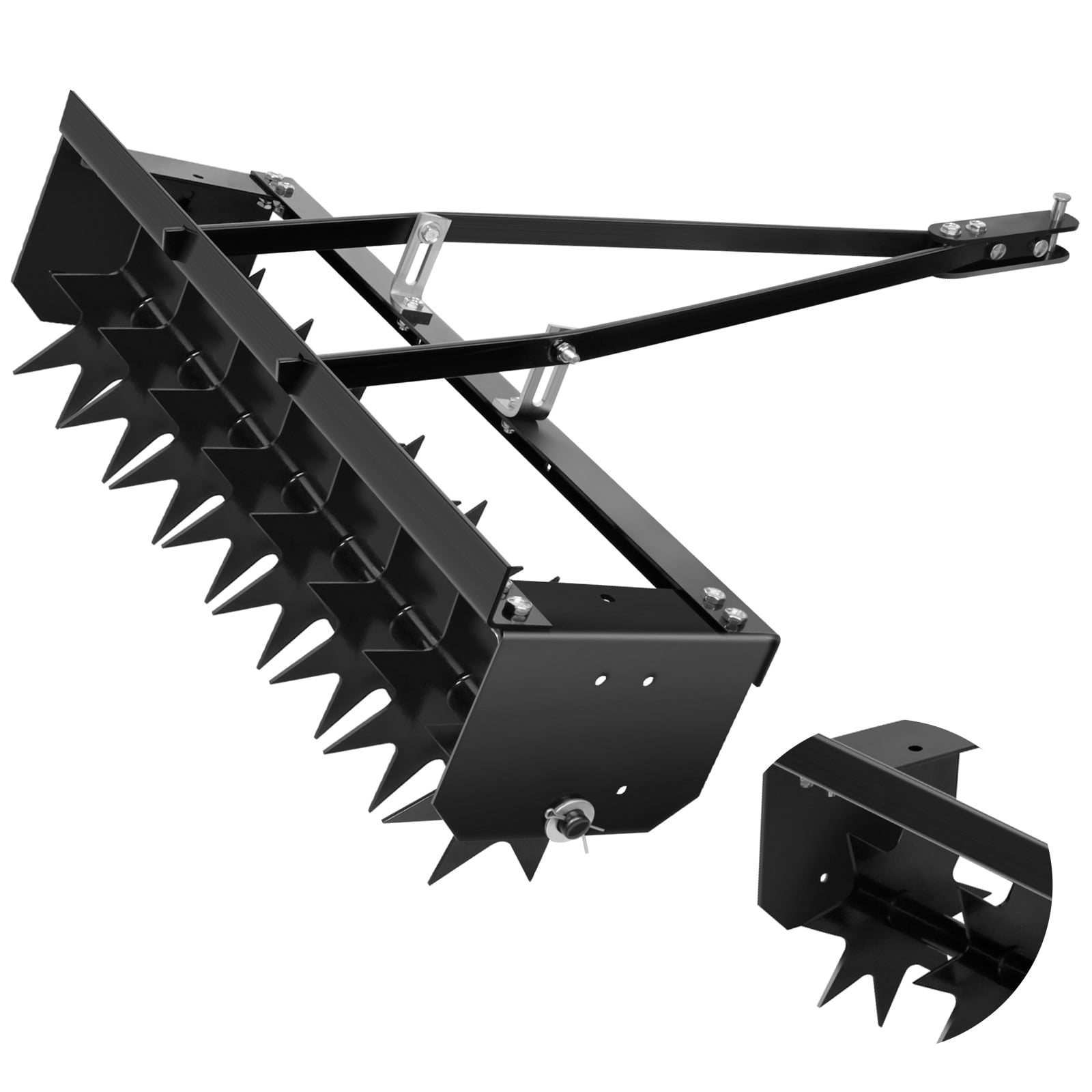 Heavy Duty Rolling Lawn Aerator, 200 lb Weight Limit, Star Shape Tines ...