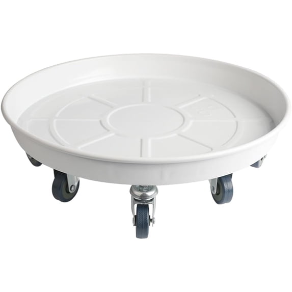 Heavy-Duty Rolling Plant Caddy with 20-Inch White Tray, 480 lb Capacity ...