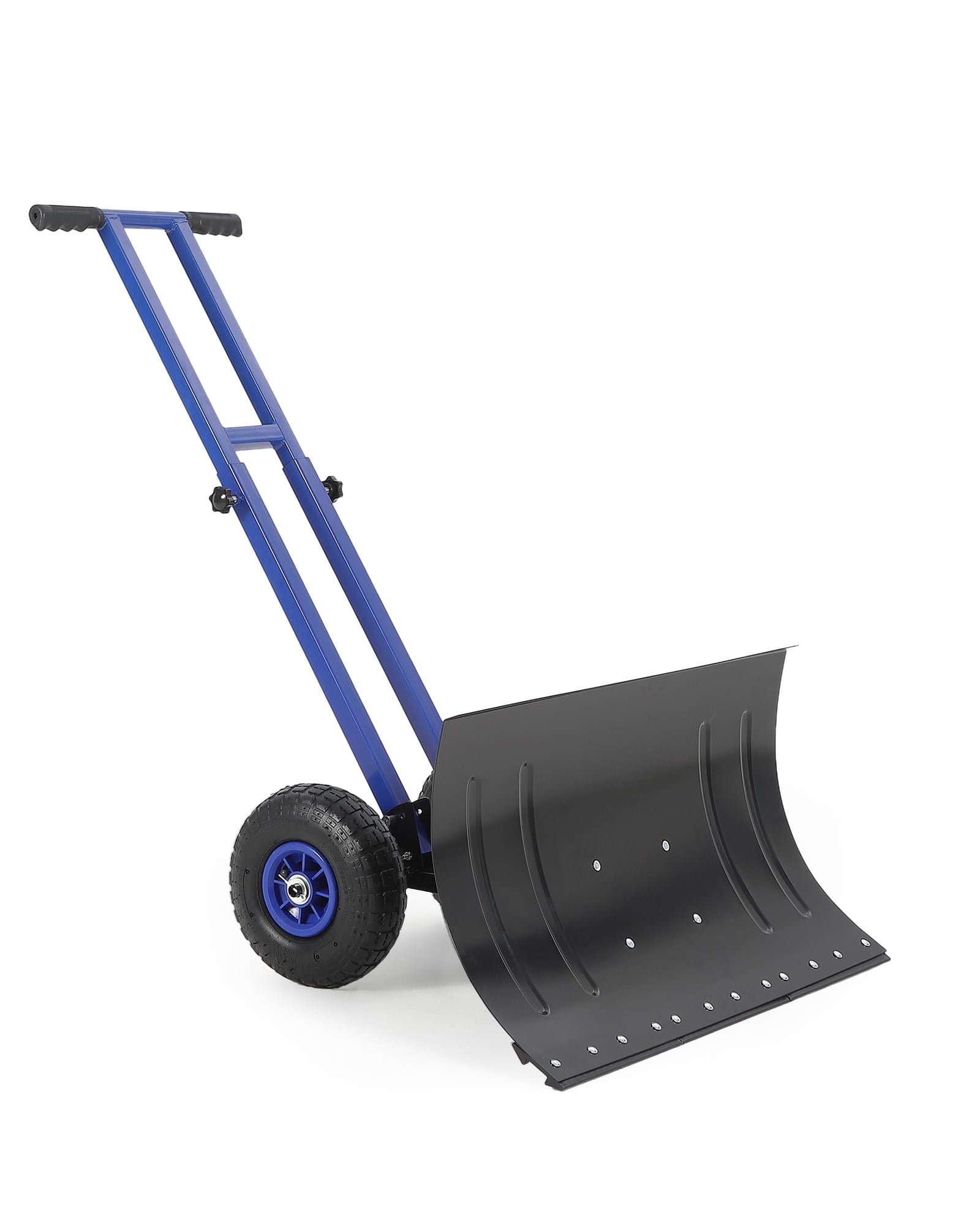 Heavy Duty Rolling Snow Shovel with Wheels for Driveway - 7-Position ...