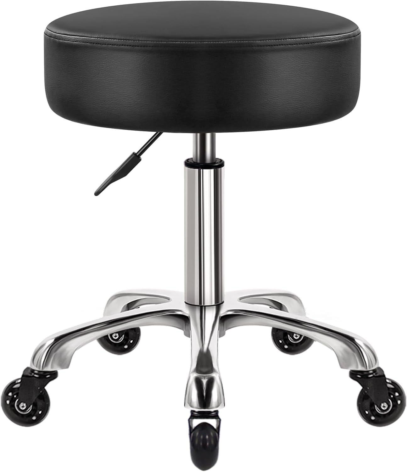 Heavy Duty Rolling Stool with Wheels Hydraulic Swivel Adjustable ...