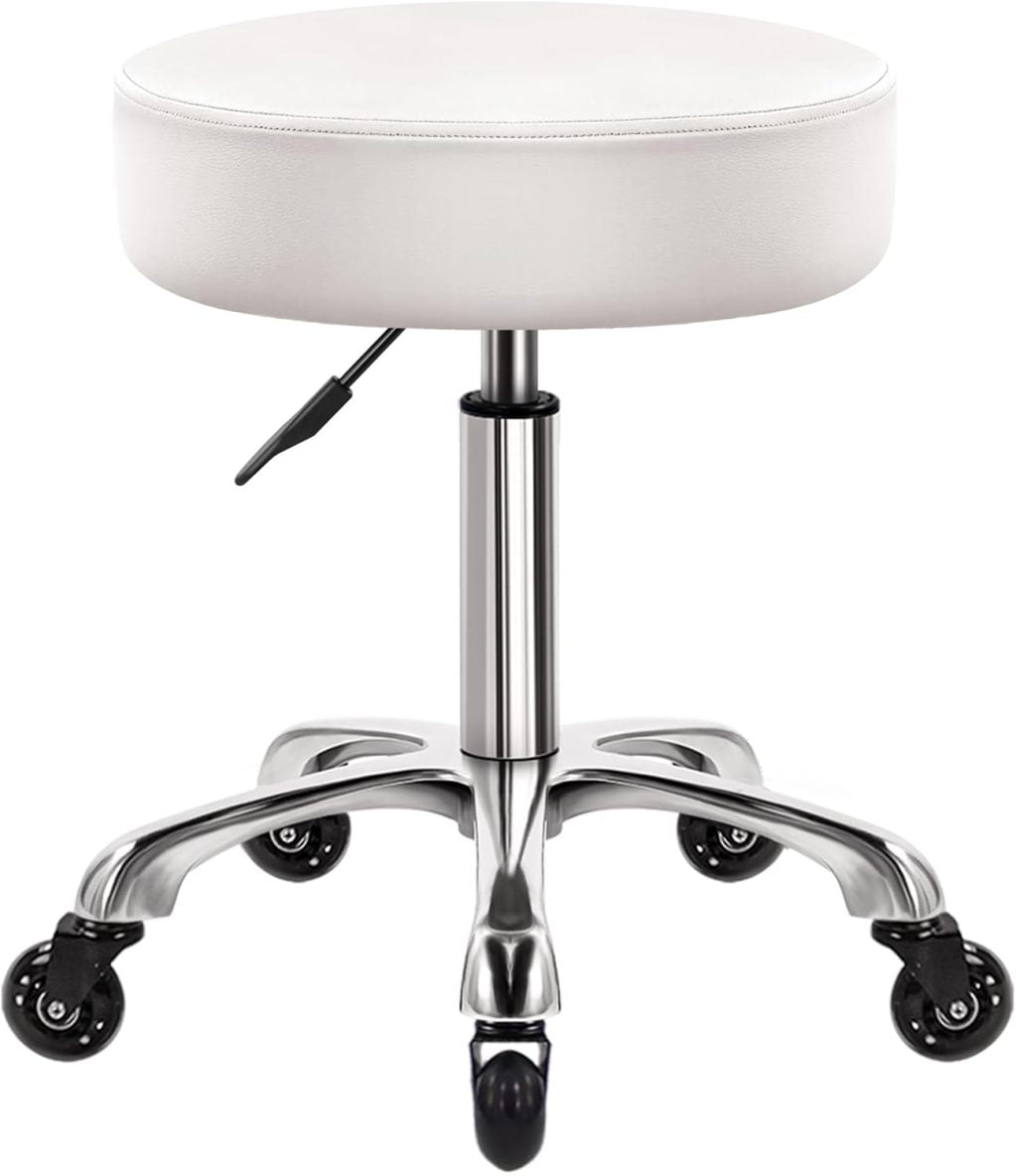 Heavy Duty Rolling Stool with Wheels Hydraulic Swivel Adjustable ...