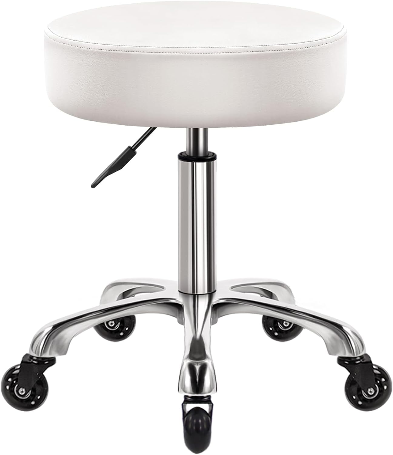 Heavy Duty Rolling Stool with Wheels Hydraulic Swivel Adjustable ...