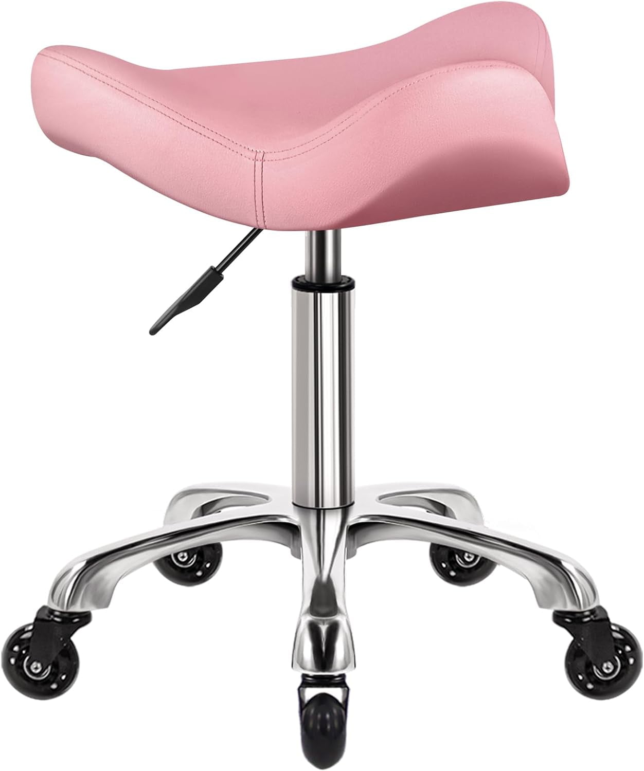 Heavy Duty Rolling Stool with Wheels Hydraulic Swivel Adjustable ...