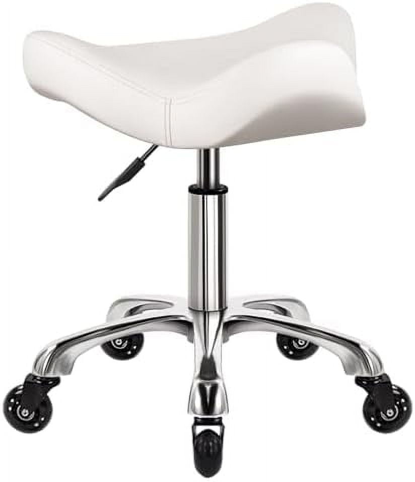 Heavy Duty Rolling Stool with Wheels Hydraulic Swivel Adjustable ...