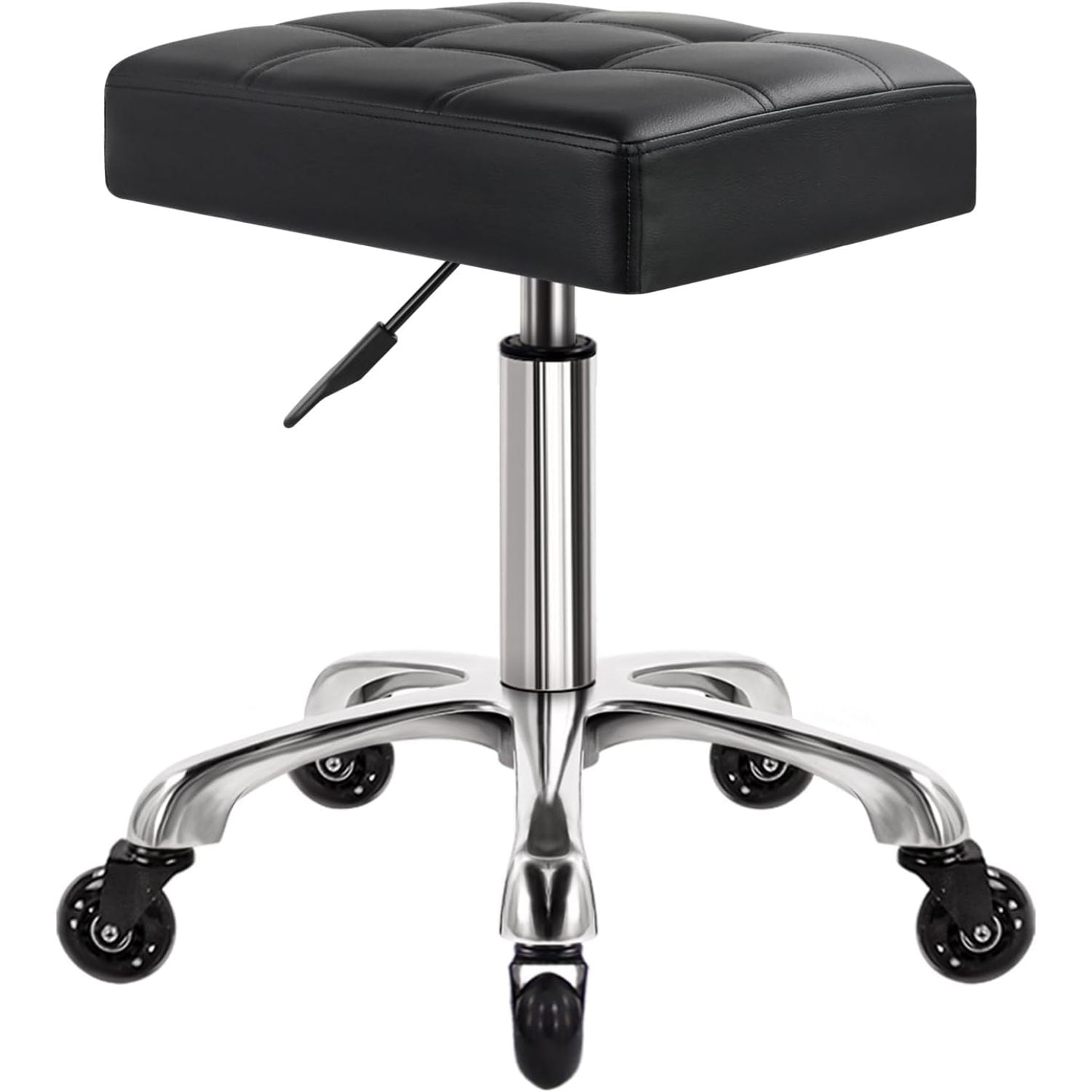 Heavy Duty Rolling Stool with Wheels Hydraulic Swivel Adjustable ...