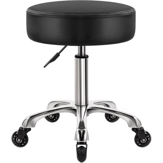 Heavy Duty Rolling Stool with Wheels Hydraulic Swivel Adjustable ...