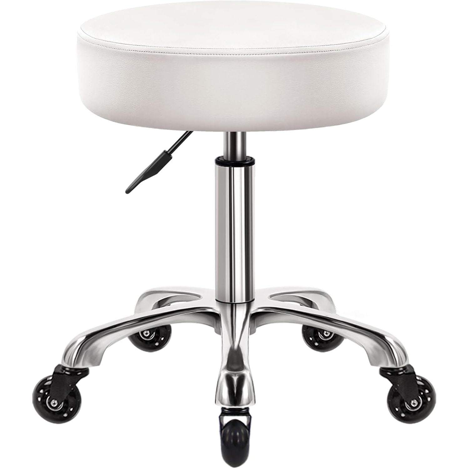 Heavy Duty Rolling Stool with Wheels Hydraulic Swivel Adjustable ...