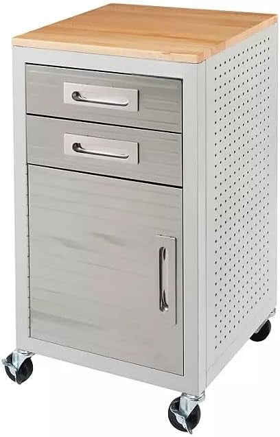 Heavy Duty Rolling Storage Cabinet with Wheels and Drawers, Workstation ...