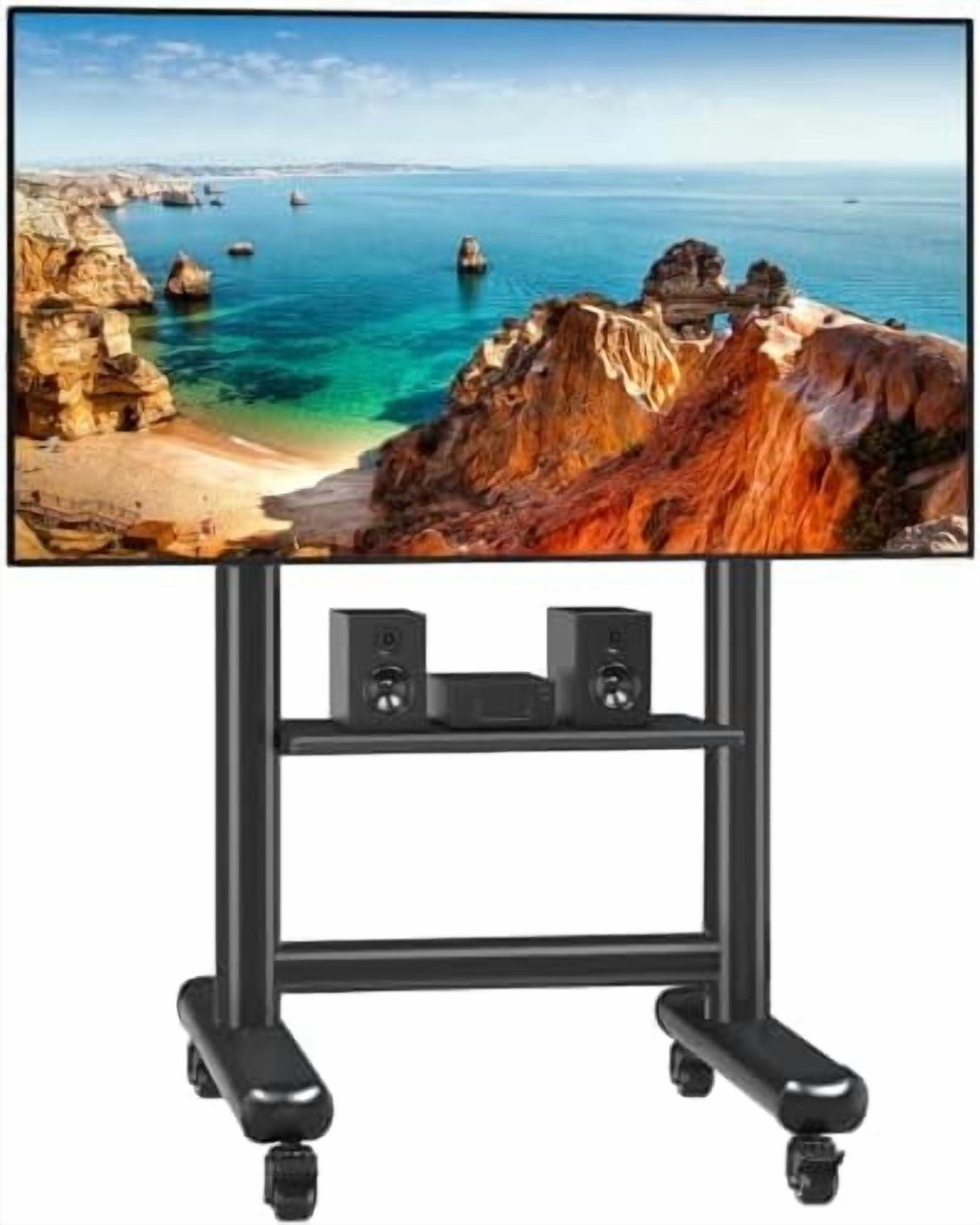 Heavy Duty Rolling TV Stand for 50-92 Inch Large TVs up to 200 lbs ...