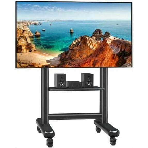 Heavy Duty Rolling TV Stand for 50-92 Inch Large TVs up to 200 lbs ...